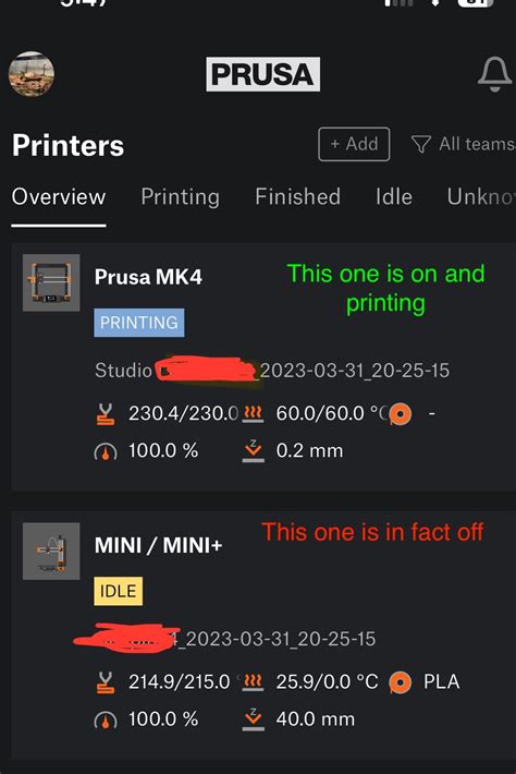 Current Printer Status Error Known Issues And Troubleshooting Prusa3d Forum