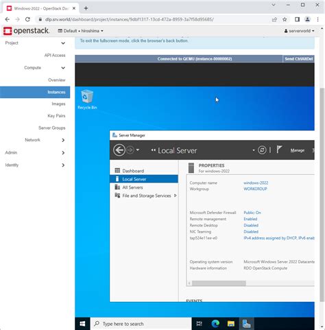 Centos Stream 9 Openstack Antelope Horizon 設定 Server World
