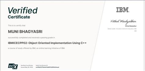 Bhagyasri Muni On Linkedin C Edx Ibm
