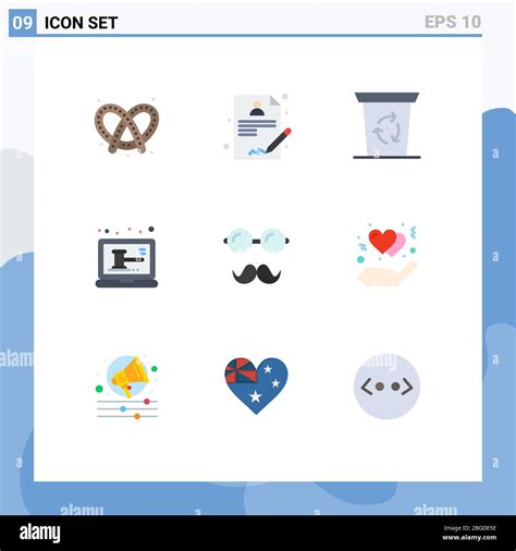 9 Thematic Vector Flat Colors And Editable Symbols Of Specs Father Been Avatar Online