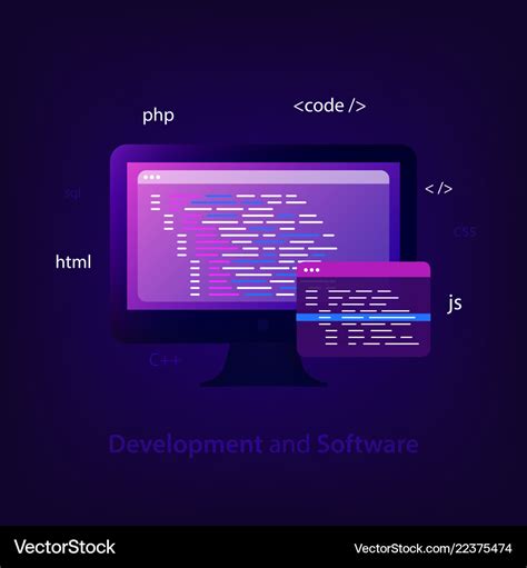 Programming And Coding Concept Royalty Free Vector Image