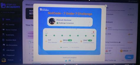 Dhanush Aleshwar On Linkedin Nxtcodechallenge Codingsuccess Techjourney Developerlife