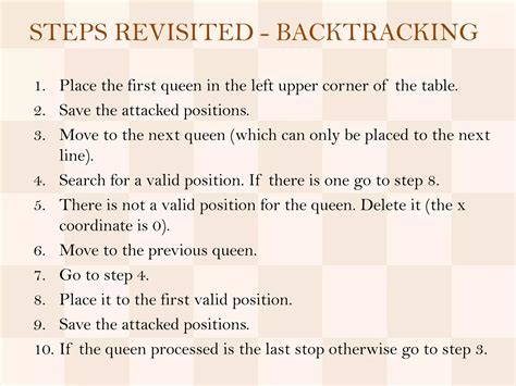 8 Queens Problem Using Back Tracking Pptx