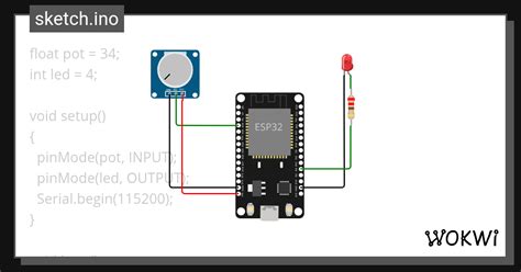 Potenciómetro Wokwi Esp32 Stm32 Arduino Simulator