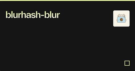 Blurhash Blur Codesandbox