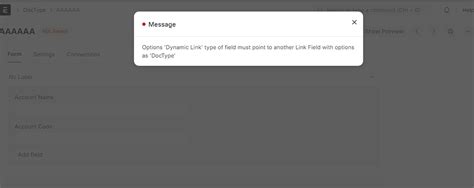 V15 Create Dynamic Link Error Erpnext Frappe Forum