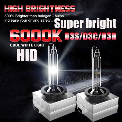 2pcs New D3s 66340 6000k White Bright 35w Hid Xenon Light Bulbs Set