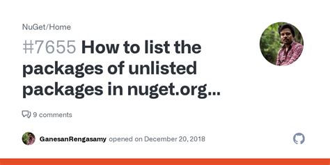 how to list the packages of unlisted packages in using