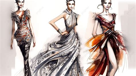 패션 디자이너를 위한 패션 일러스트레이션 패션 디자이너 사진 패션 파워포인트 설계 배경 일러스트 및 사진 무료 다운로드 Pngtree