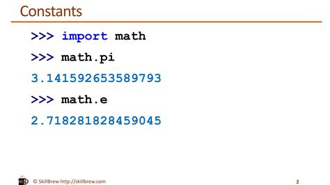 Python Programming Essentials M Math Module PPTX Physics Science