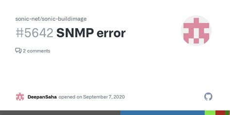 Snmp Error · Issue 5642 · Sonic Netsonic Buildimage · Github