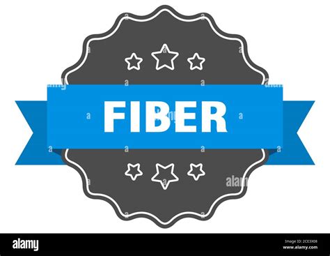 Fiber Label Fiber Isolated Seal Retro Sticker Sign Stock Vector Image