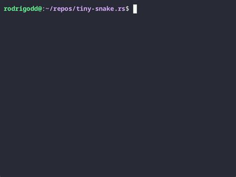 GitHub Rodrigodd Tiny Snake Rs A Very Tiny Terminal Snake Game Purely Implemented In Rust