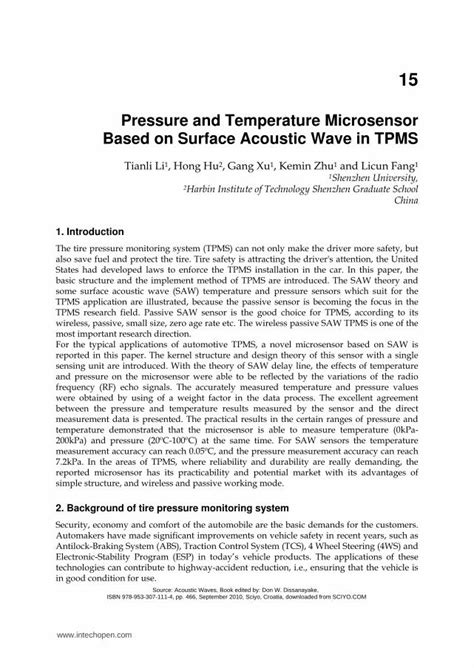 Pdf Pressure And Temperature Microsensor Based On … Pressure And