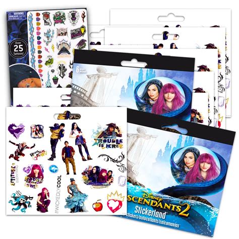 Brandclub Disney Descendants Stickers Party Pack Bundle Over Descendants Stickers With
