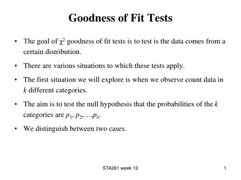 Ppt Goodness Of Fit Tests In Statistics Powerpoint Presentation Free Download Id 9553830
