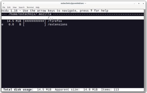 Check Disk Space Usage In Linux Using Ncdu Ostechnix