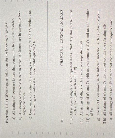 Solved Exercise 335 Write Regular Definitions For The