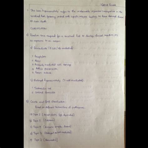 Solution Hypersensitivity And Its Classification Studypool