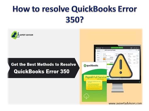 Ppt How To Resolve Quickbooks Error 350 Powerpoint Presentation