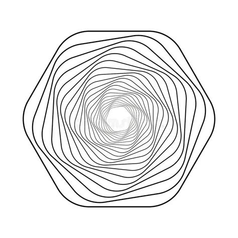 Abstract Geometric Spirograph On Black Background Vector Stock Vector