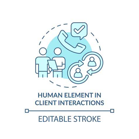 Human Element In Client Interactions Turquoise Concept Icon Customer Behavior Trend Abstract