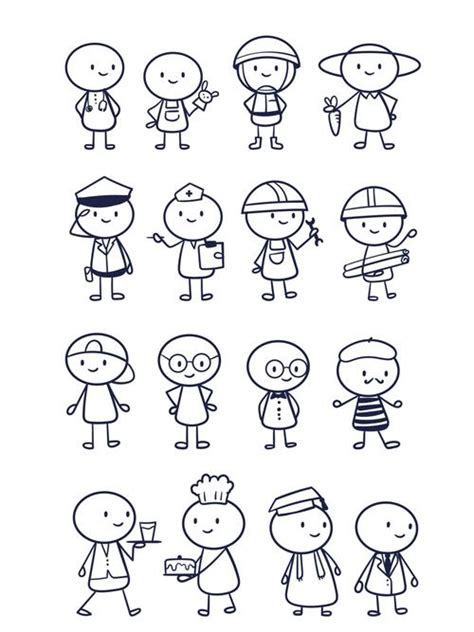 中国简笔画小人 图文简单又好看（14张） 简笔画图片大全