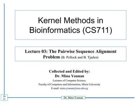 03kmbiothe Pairwise Sequence Alignment Problem Pdf