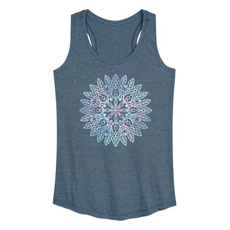 Instant Message Radial Watercolor Design Womens Racerback Tank Top