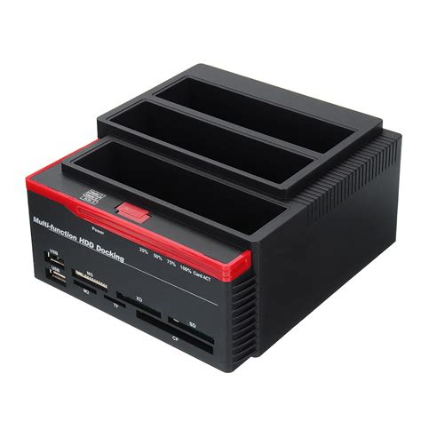 External Triple Sata Ide Hdd Docking Station 2535hard Drive Enclosure Card Reader Usb 30