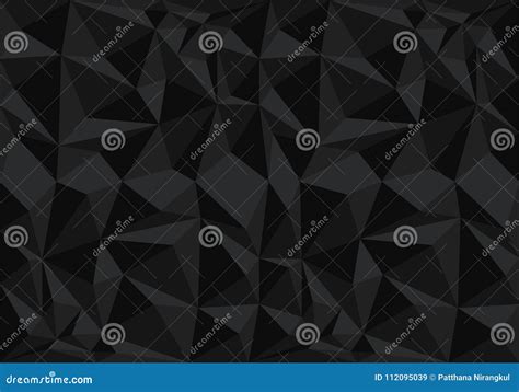 Abstract Black Polygon Pattern Background Texture Vector Stock Vector