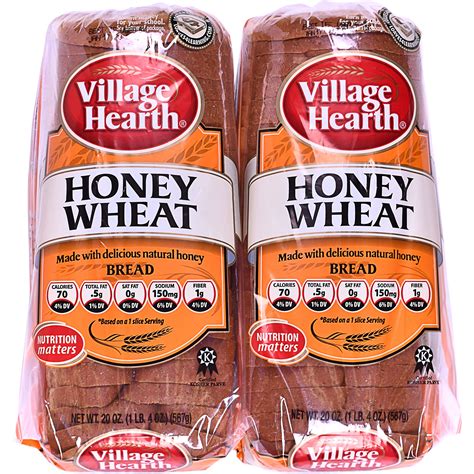 Village Hearth Honey Wheat Bread 220 Ounce Loaves 489 At Costco