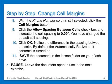 Change Cell Margins In Word Companionopm