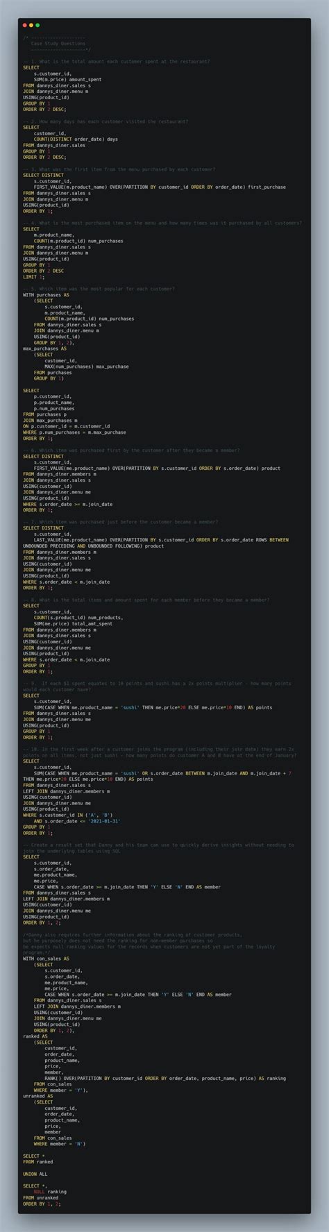 Shola R On Linkedin 8weeksqlchallenge Sql Dataanalytics Sqlchallenge