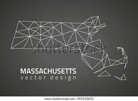 Massachusetts Contour Vector Map Stock Vector Royalty Free 395210632 Shutterstock