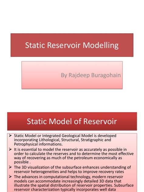 Static Reservoir Modelling Pdf