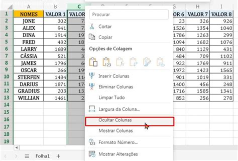 como desocultar colunas e linhas no excel reexibir ninja do excel