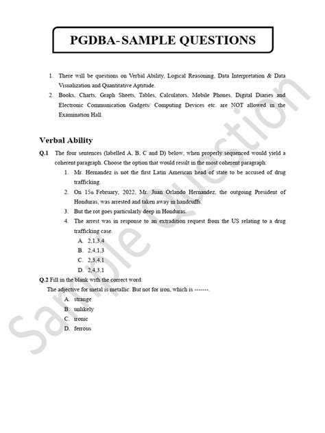 Pgdba Sample Pdf Cognitive Science Behavioural Sciences Pgdba Sample Pdf Cognitive Science Behavioural Sciences