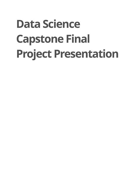 data science capstone final project presentation data science