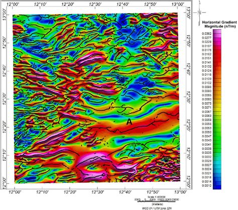 Hgm Peaks Overlain On The Horizontal Gradient Magnitude Hgm Map Download Scientific Diagram
