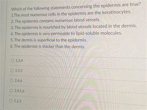 Solved Which Of The Following Statements Concerning The