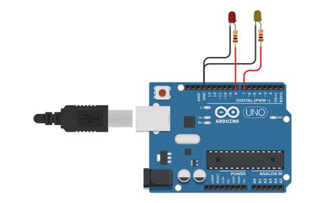 circuit design parameterized method led light blink tinkercad