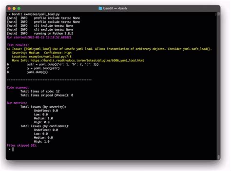Bandit Security Scanner For Python Bandit Security Scanner For Python