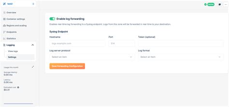 Log Forwarding