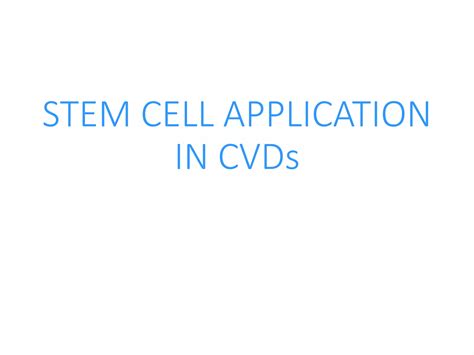 Stem Cell Application Pptx