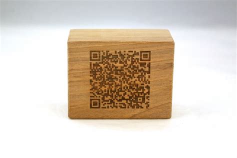 8 Qr Code Blocks Wooden Qr Code Block Custom Logo Block Scan Qr Menu