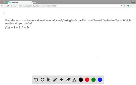 Solvedfind The Local Maximum And Minimum Values Of F Using Both The