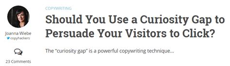6 Ways To Use The Curiosity Gap In Your Marketing Campaigns