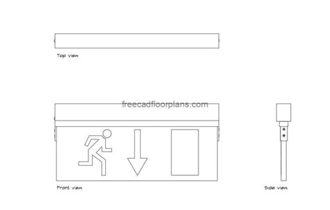 Running Man Exit Sign Free Cad Drawings