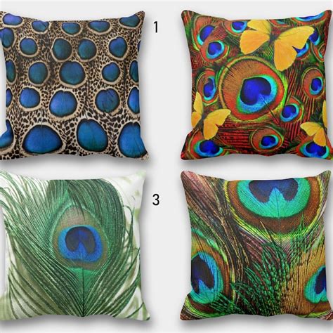 Peacock Pillow Etsy